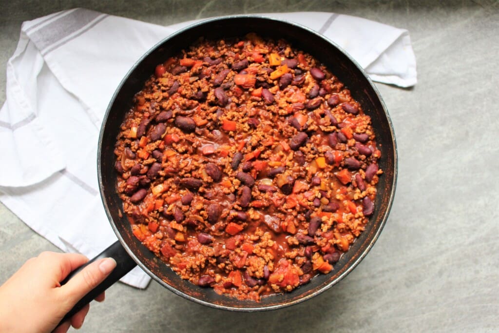 Sunflower Mince and Kidney Bean Chilli - Nourishing Amy