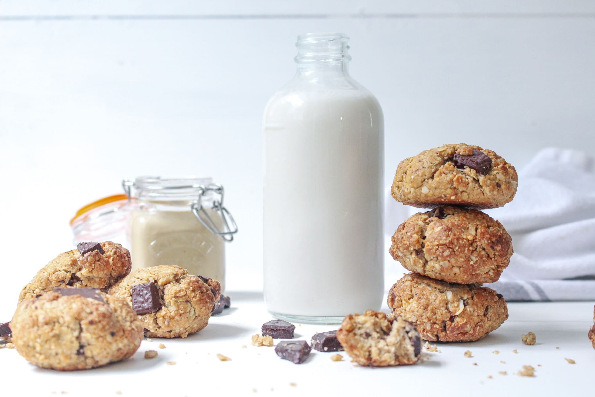 Tahini Chocolate Chunk Oat Cookies - Nourishing Amy