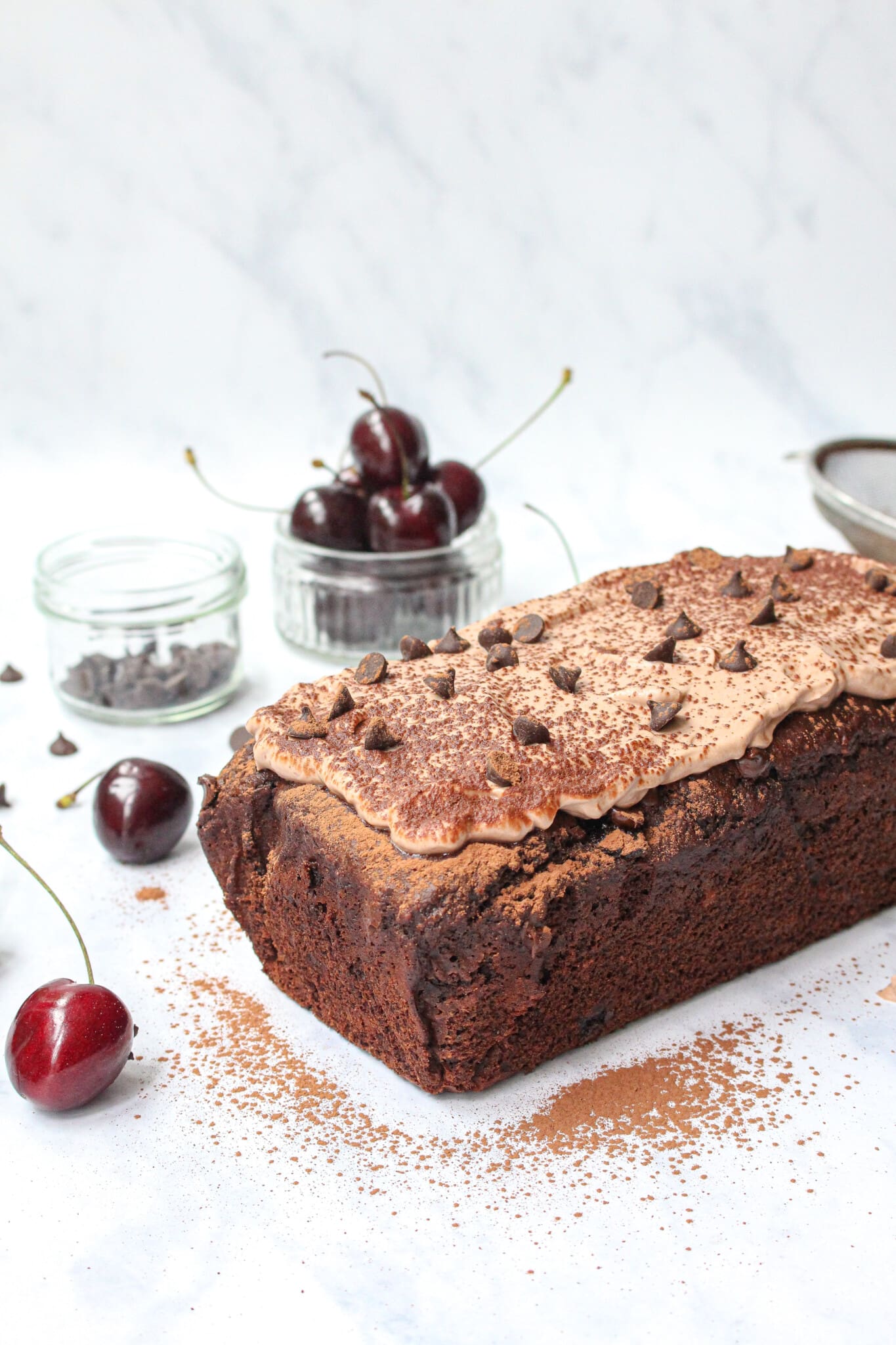 Chocolate and Cherry Banana Cake - Nourishing Amy