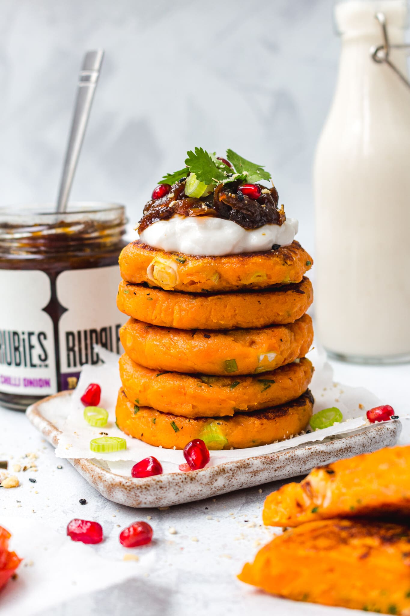 Breakfast Potato Cakes with Chilli Jam - Nourishing Amy