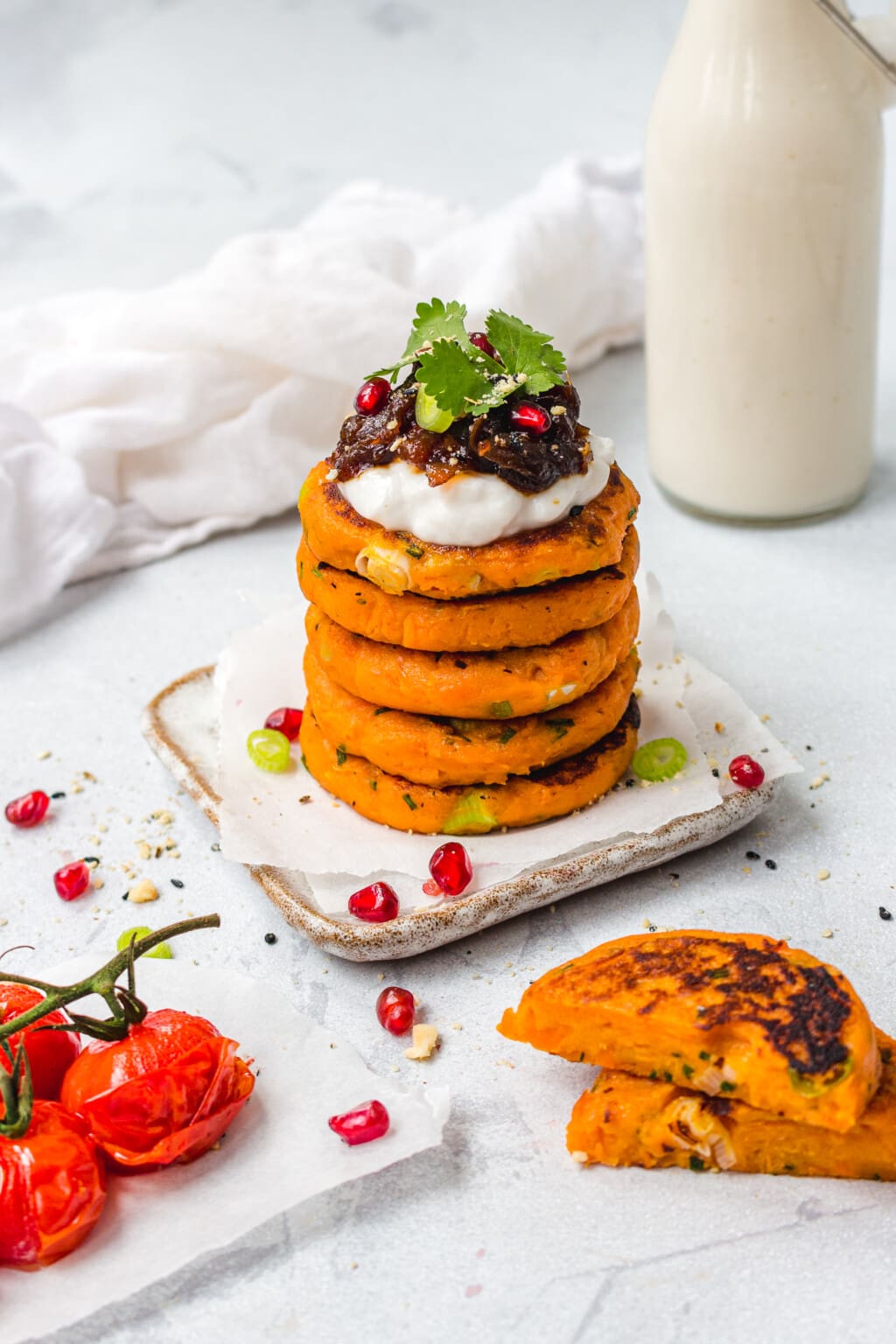 Breakfast Potato Cakes with Chilli Jam - Nourishing Amy