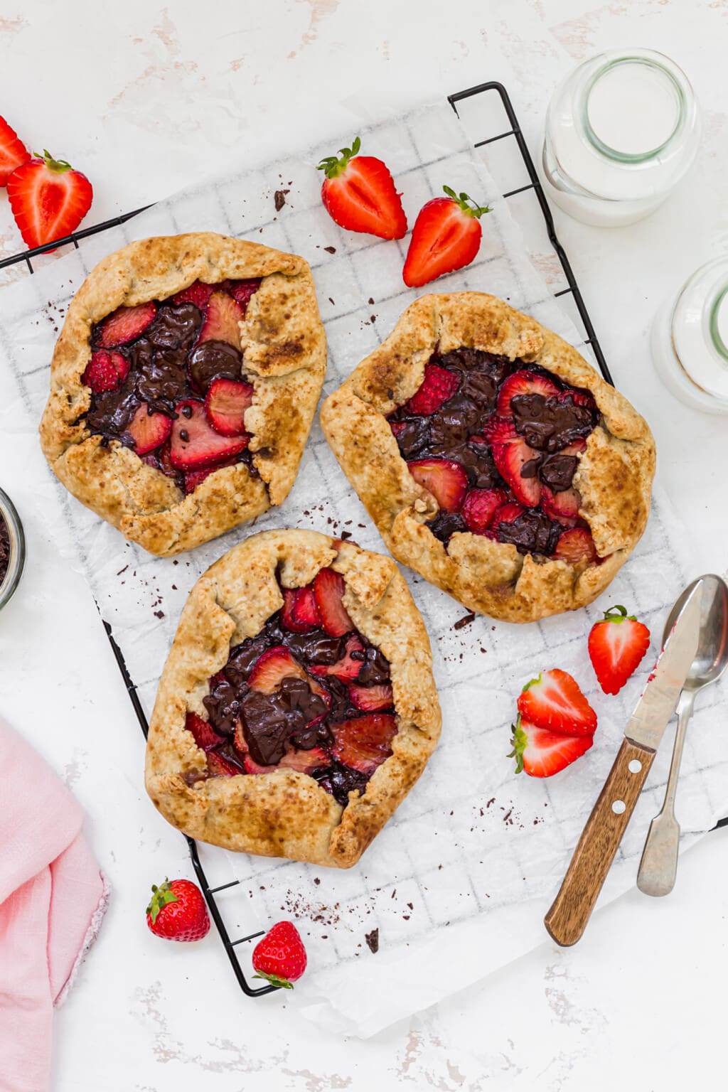 Strawberry Chocolate Galettes (Vegan Gluten-Free) - Nourishing Amy
