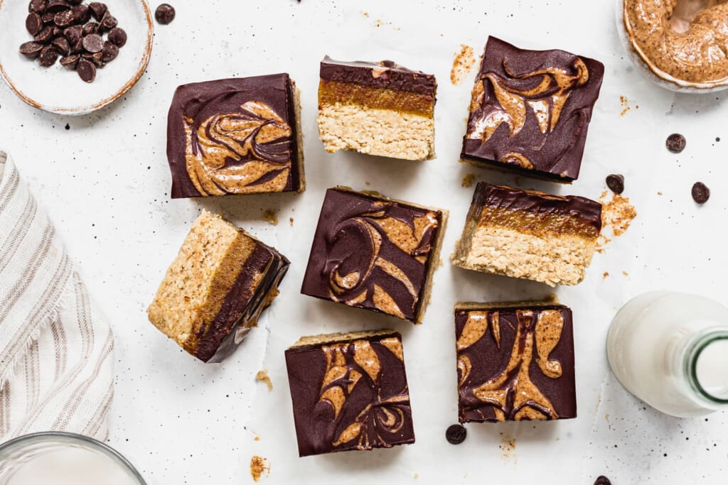 Ginger Chocolate Caramel Slices (Vegan Gluten-Free) - Nourishing Amy