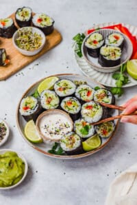 Garlic Cucumber and Avocado Sushi Rolls (Vegan Gluten-Free ...