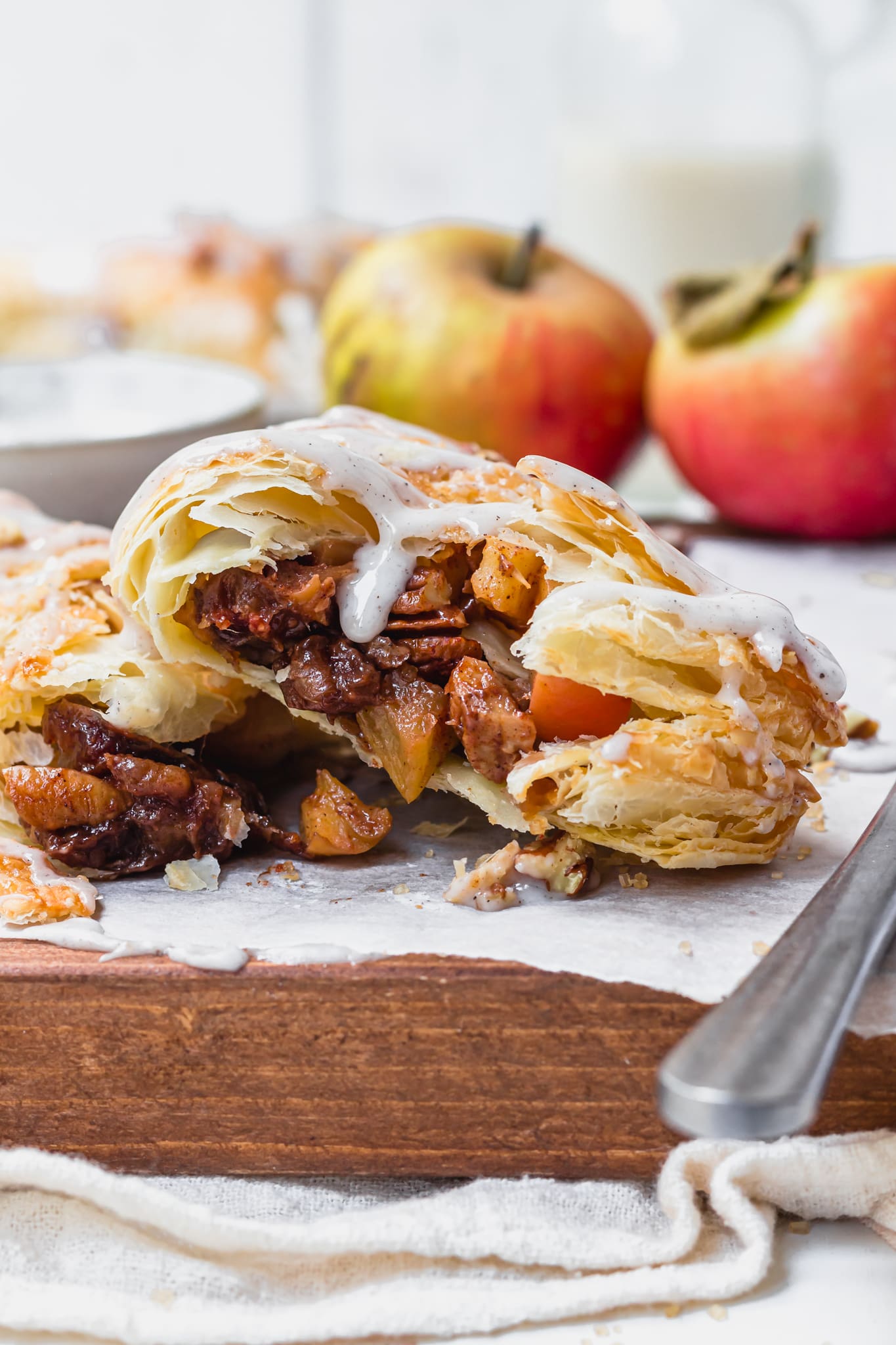 Apple Pecan Caramel Puff Pastries (Vegan) - Nourishing Amy