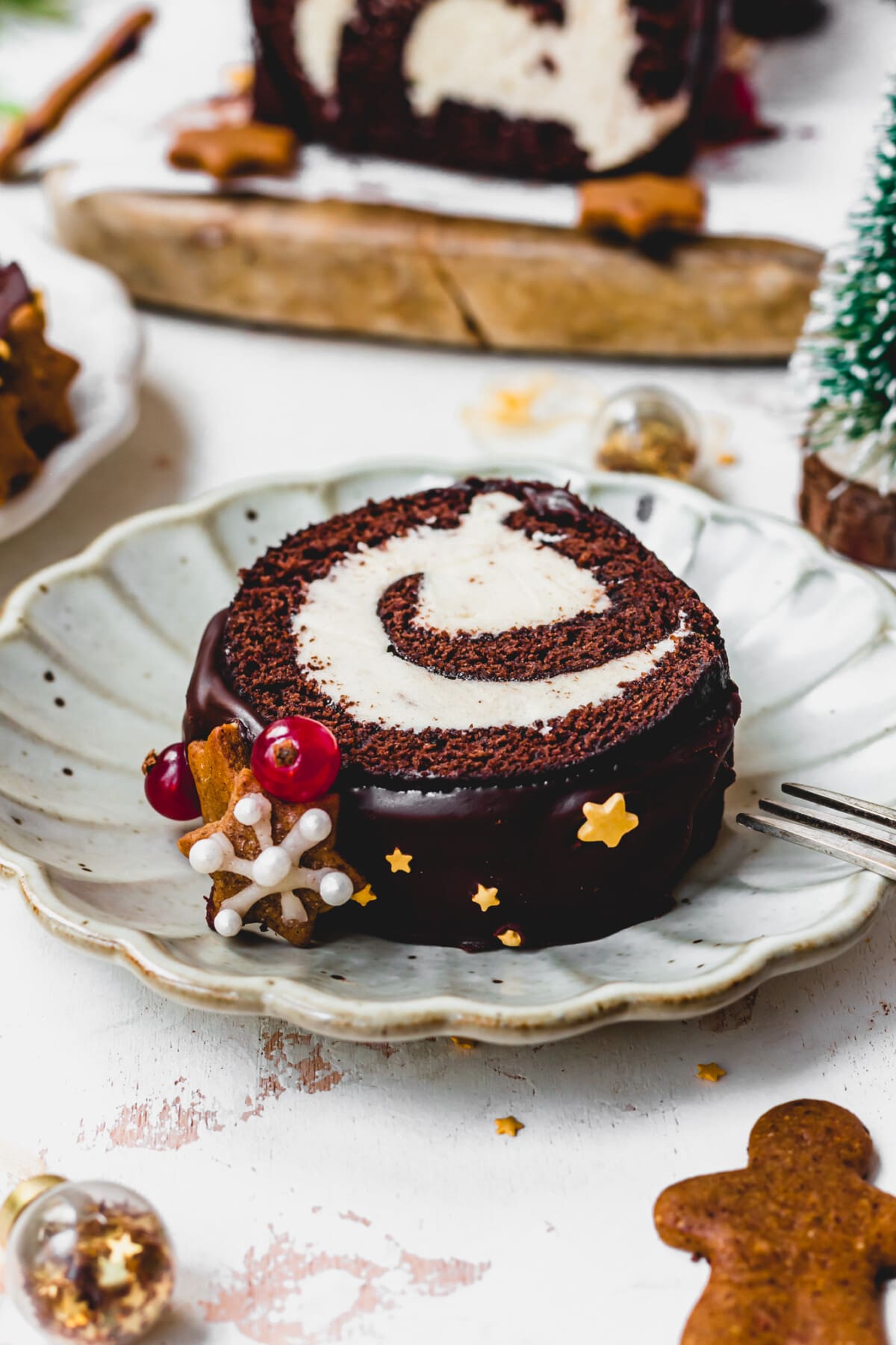 Best Vegan Chocolate Swiss Roll - Nourishing Amy