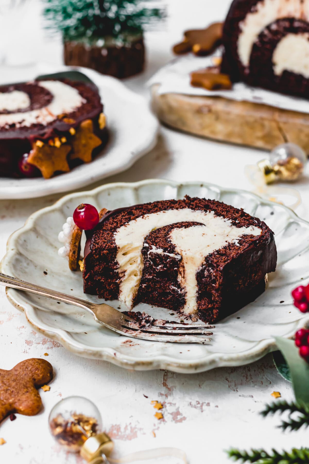 Best Vegan Chocolate Swiss Roll - Nourishing Amy