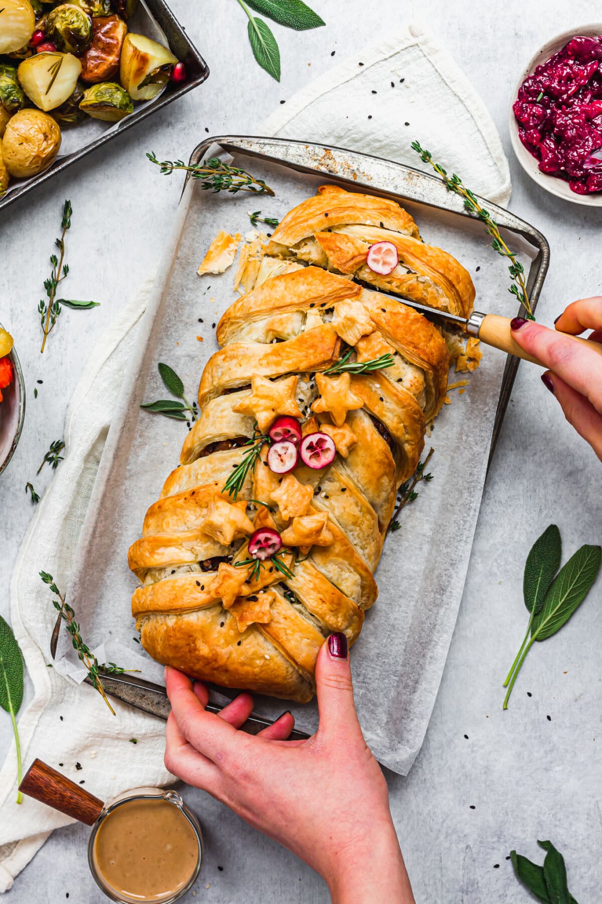 Mushroom Chestnut Apricot Wellington (Vegan GF) Nourishing Amy
