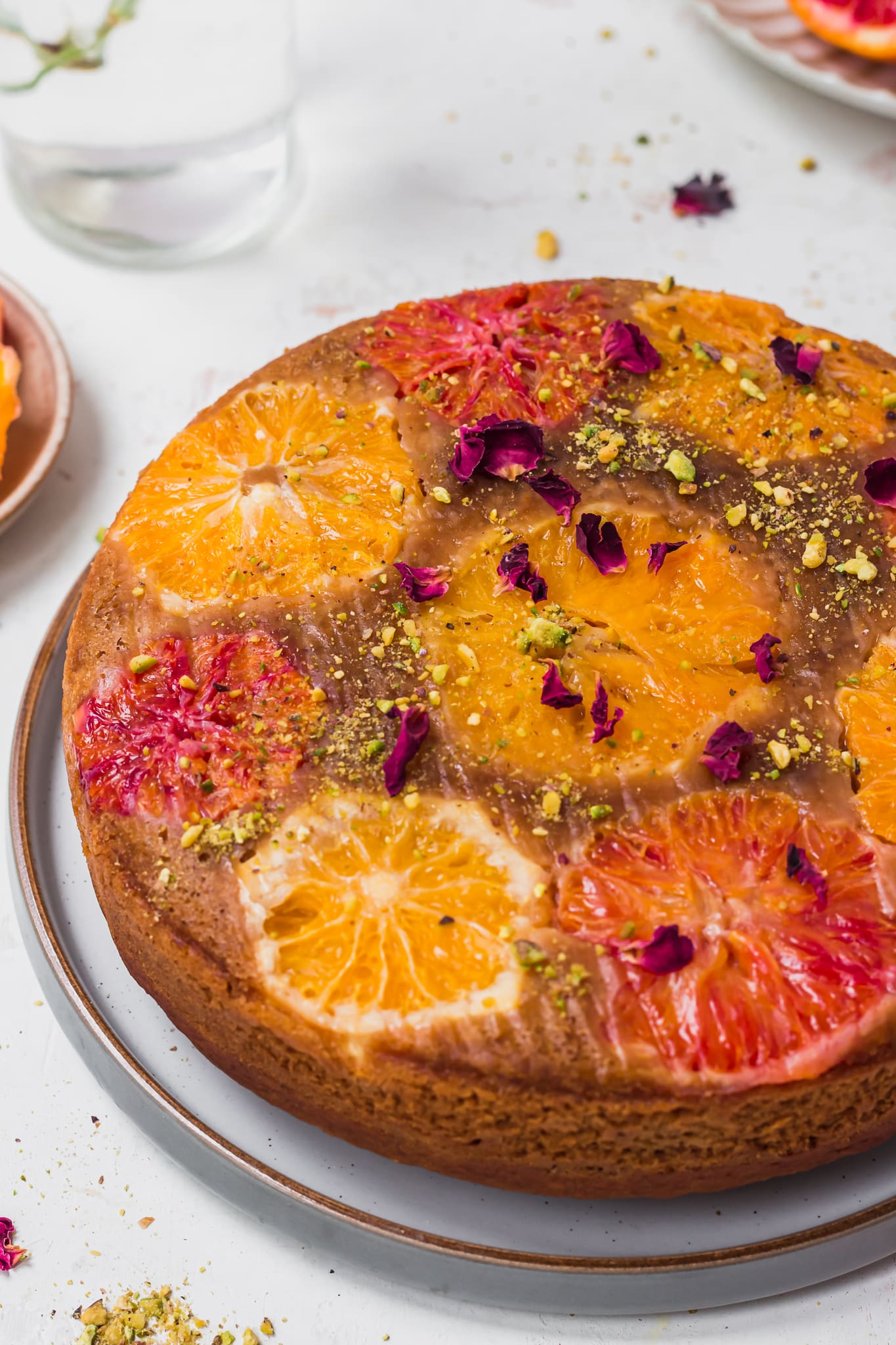 Upside Down Vegan Blood Orange Cake (GF) - Nourishing Amy