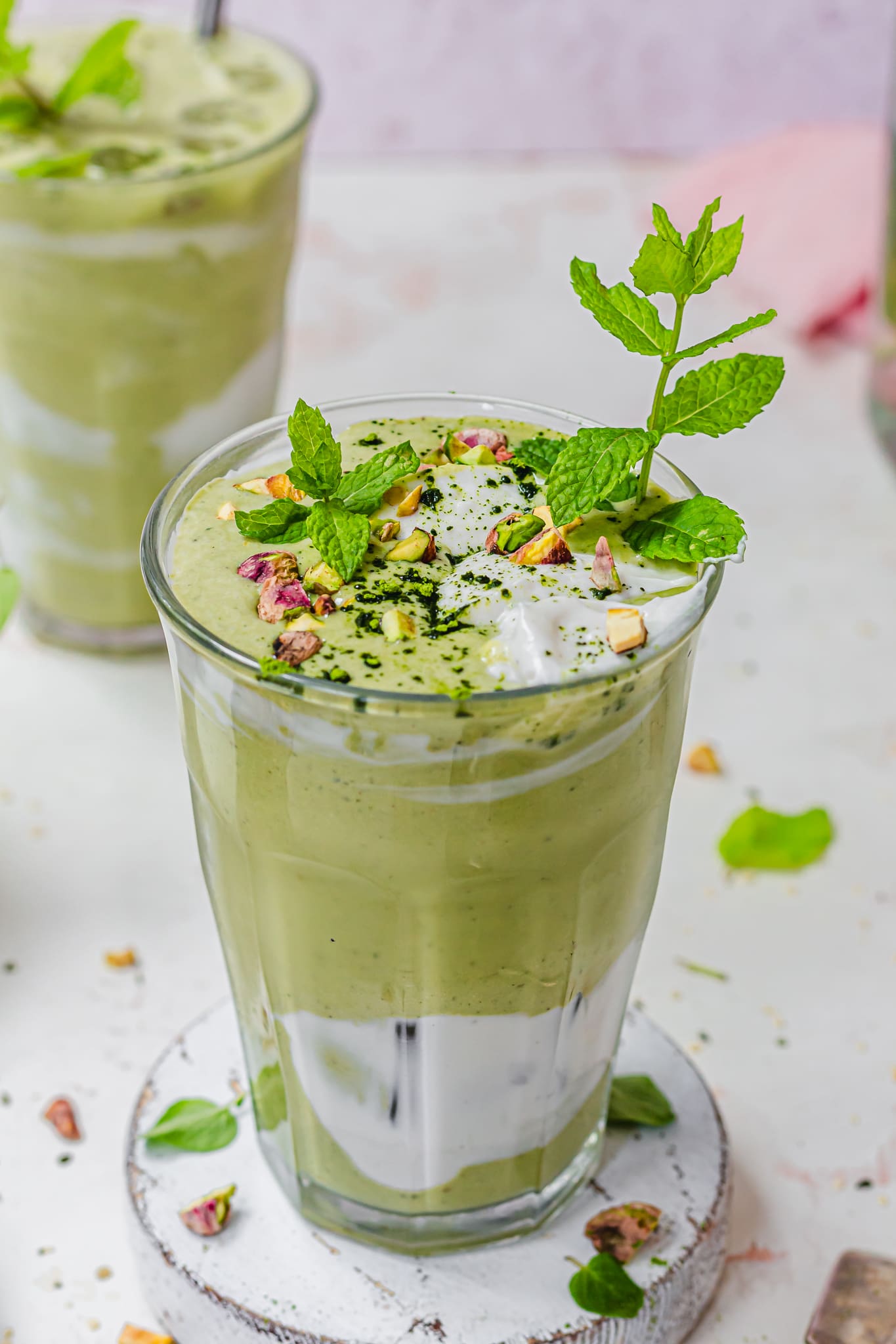 Iced Pistachio Matcha Mint Shake (Dairy-Free) - Nourishing Amy