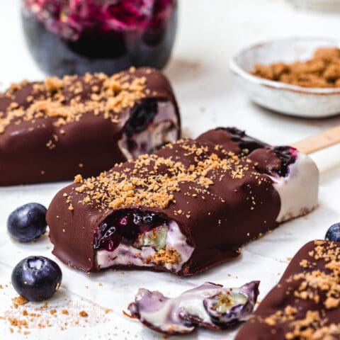 Blueberry Cheesecake Magnum Ice Creams - Nourishing Amy