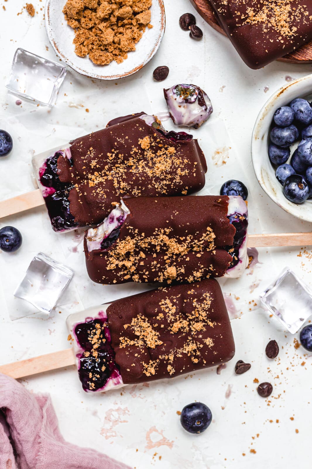 Blueberry Cheesecake Magnum Ice Creams - Nourishing Amy