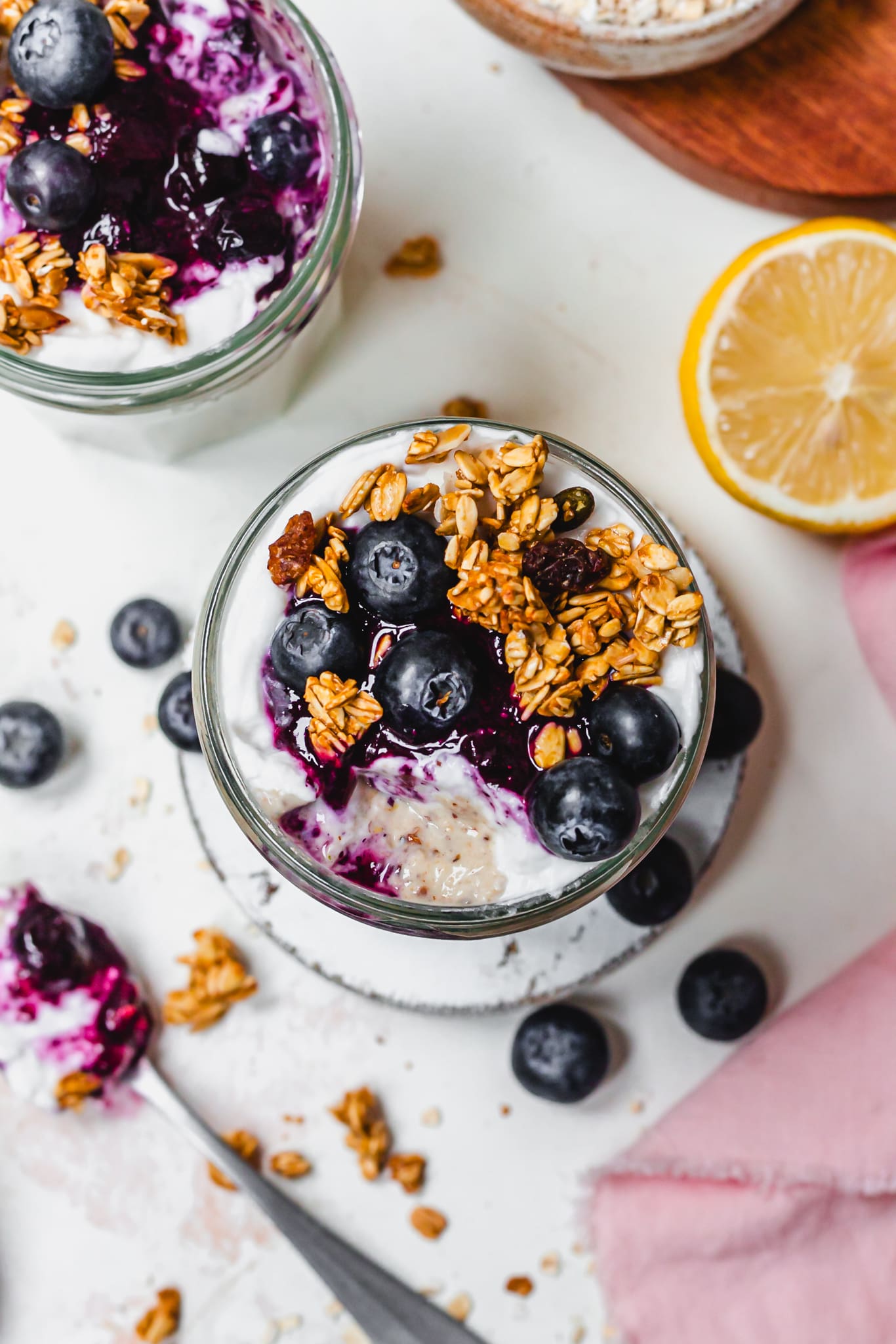 Lemon Blueberry Blended Oats (Vegan GF) - Nourishing Amy