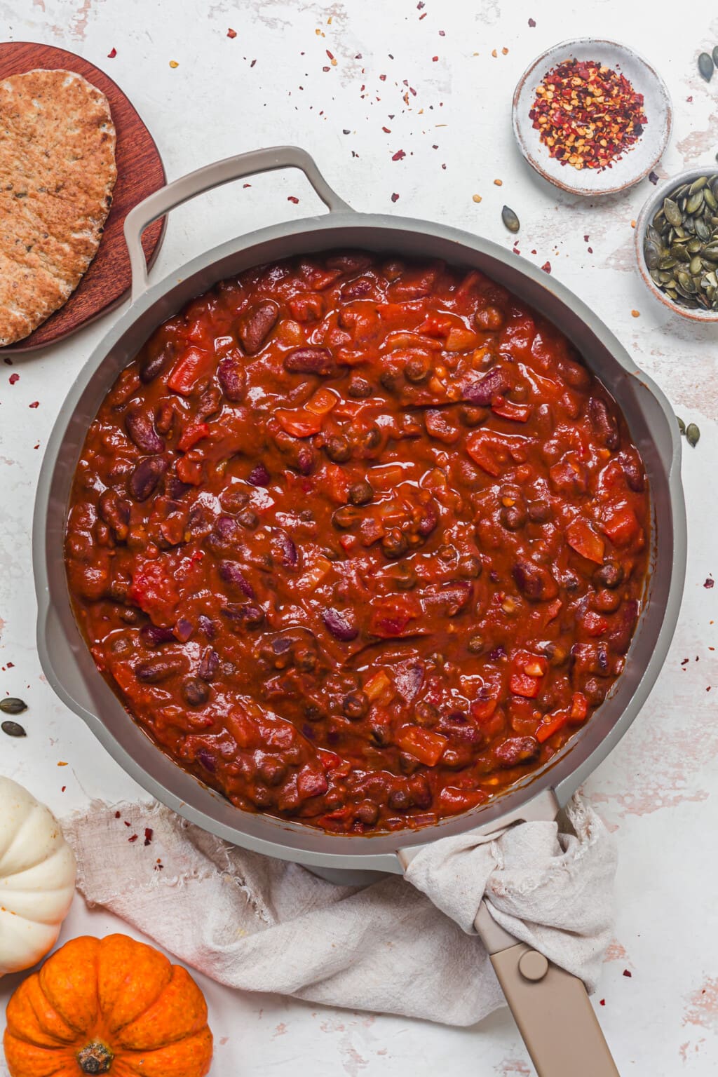 Roasted Pumpkin and Bean Chilli - Nourishing Amy