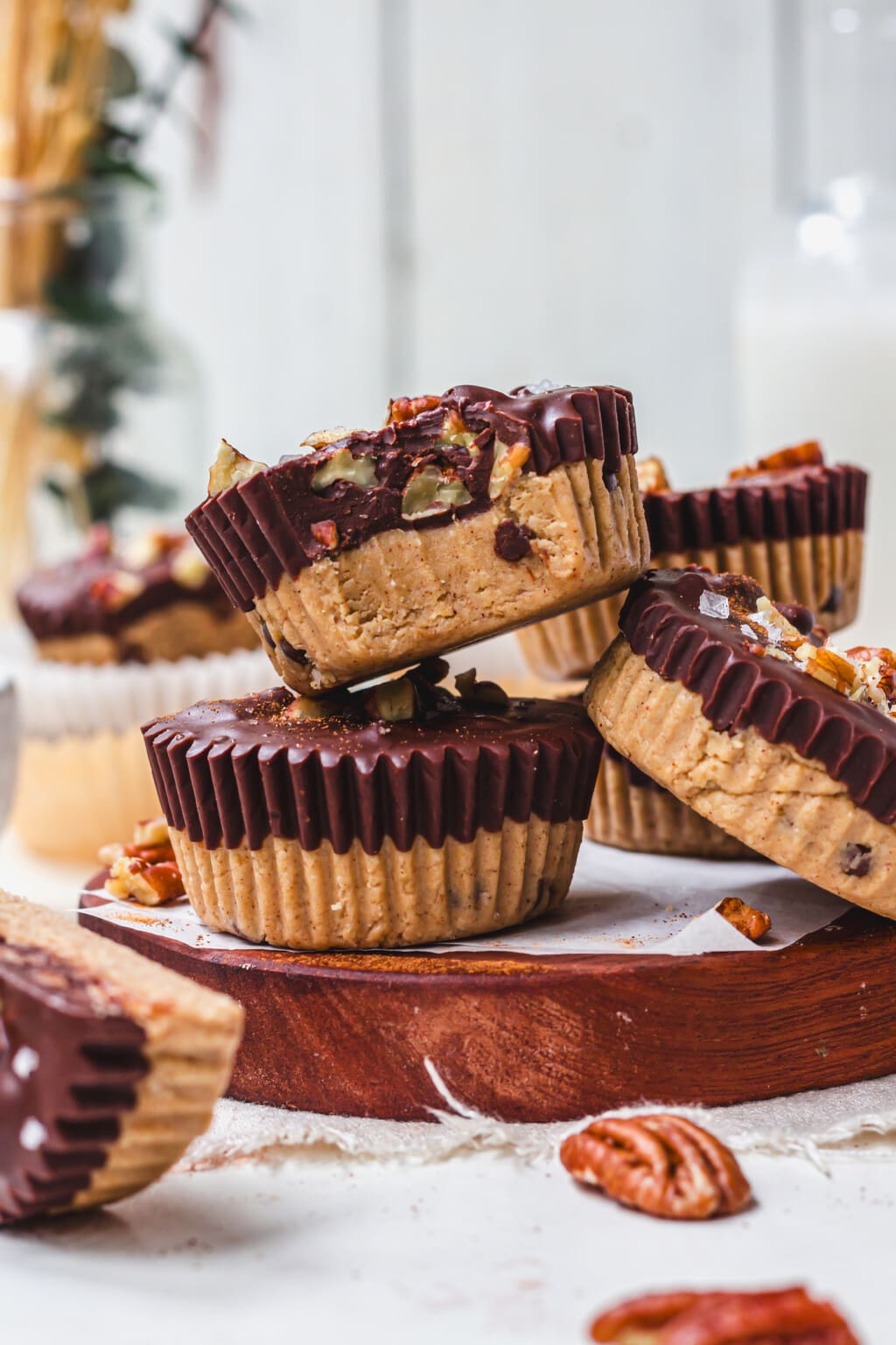 Chocolate Pecan Pie Fudge Cups - Nourishing Amy
