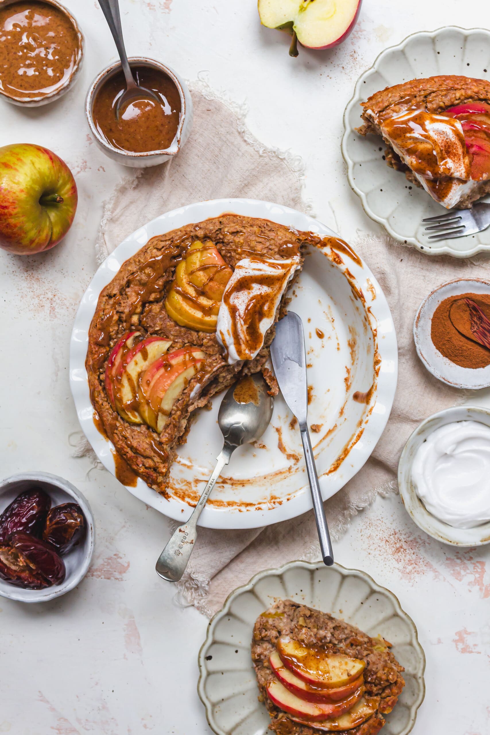 Sticky Toffee Apple Baked Oats - Nourishing Amy