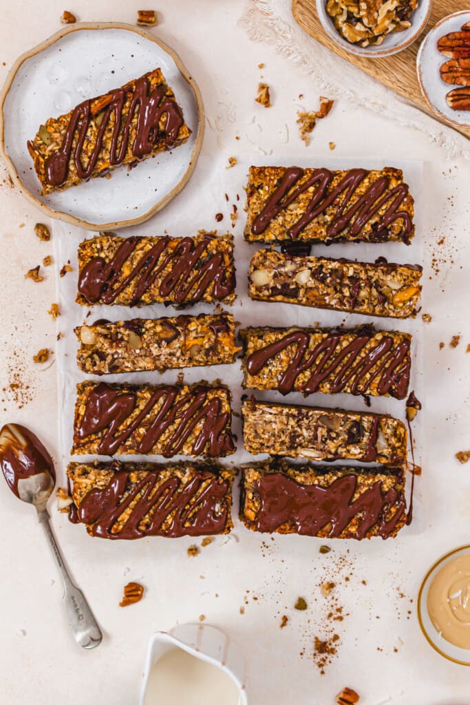 Fruit and Nut Flapjack Bars (Vegan) - Nourishing Amy